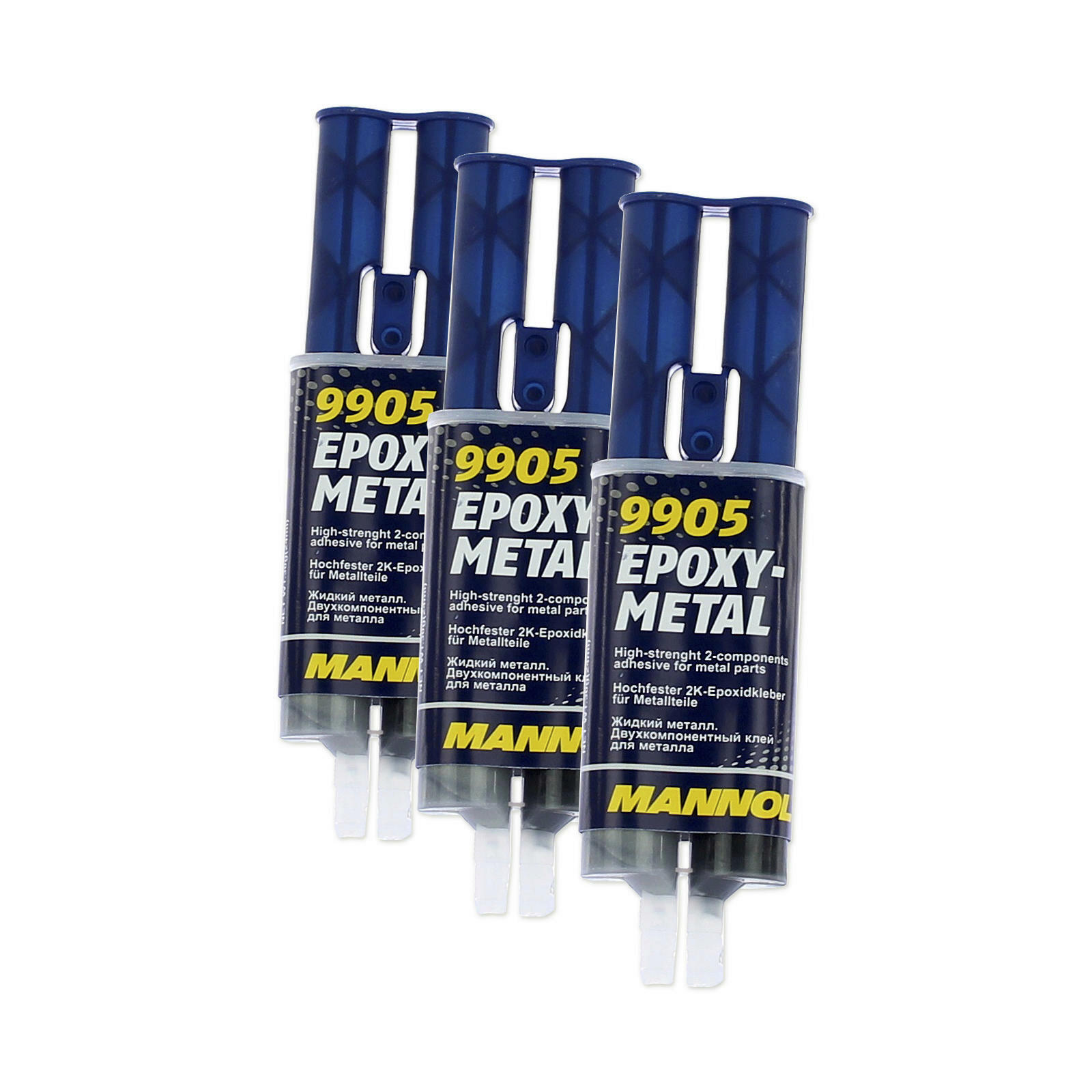 3x Mannol 30g Epoxy-Metall 9905 Kleber für Stahl Alu Messing Eisen Blei ...